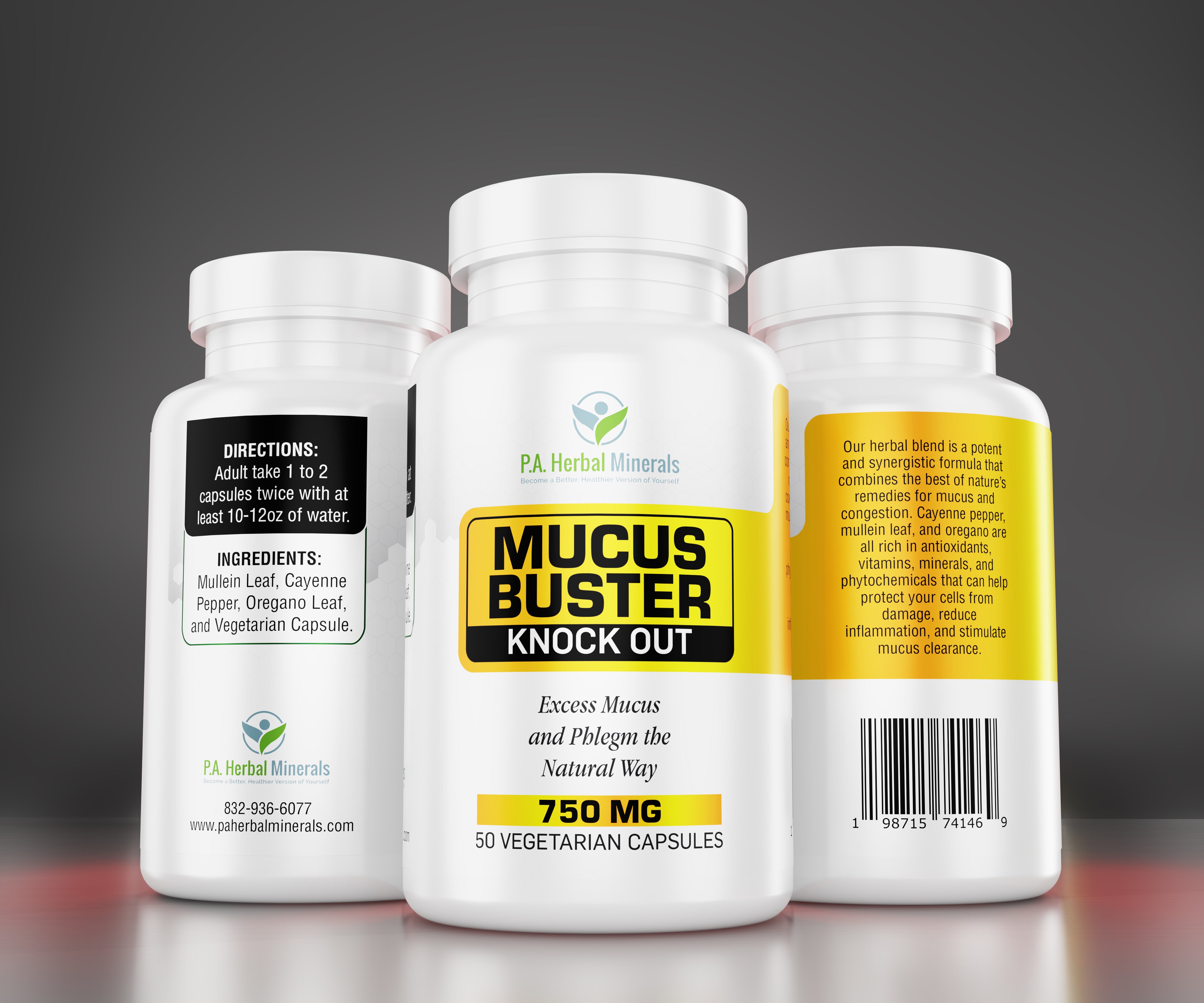 Mucus Buster Capsules P A Herbal Minerals